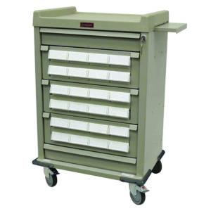 Dispill® Med Cart, 144 Card Capacity, Key Lock, SL100DSPN - Harloff