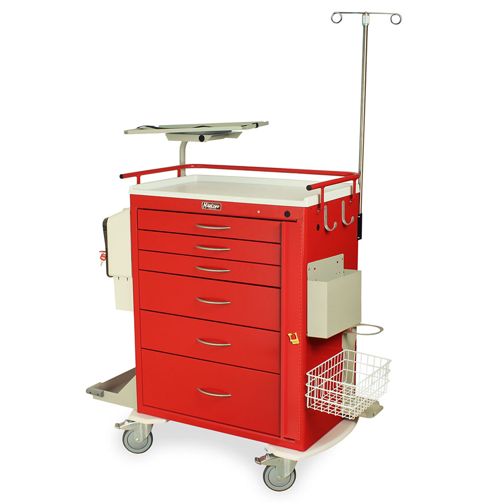 M-Series Tall Emergency Crash Cart with MD30-EMG3 Super Stat Package ...