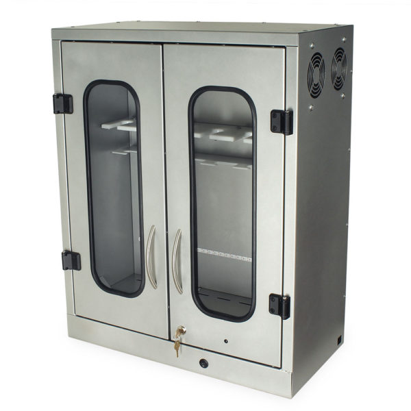 ENT Scope Storage Cabinet, Wall Mount, Key Lock, SCW2430DR - Harloff