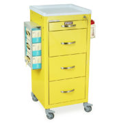 M-Series Tall PPE Isolation Cart, Mini Width, Four Drawers, Key Lock ...