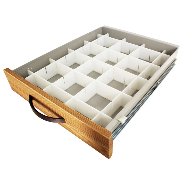 Wood Vinyl Medication Cart Adjustable Plastic Drawer Divider Set, 3 ...