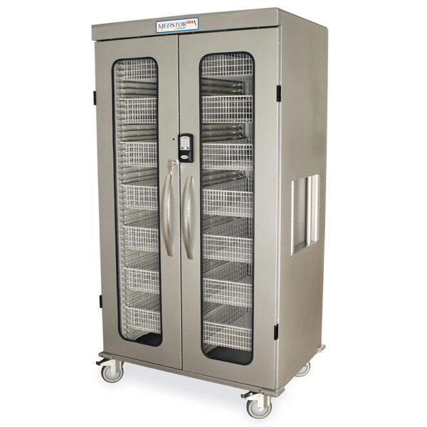 Double Column Electronic Locking Medical Storage Cabinet, Glass Doors ...
