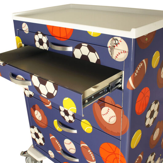 M-Series Tall Comfort Cart, Full Vinyl Wrap, Standard Width, Six ...