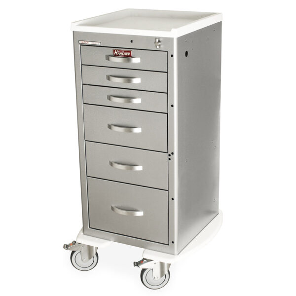 M-Series Medical Treatment Cart with Basic Latch Lock, Narrow Width ...